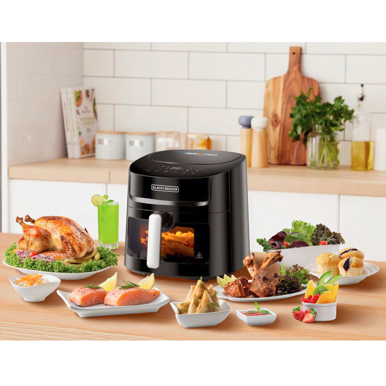 8 in1 Grand Digital Air Fryer with Window 1800W